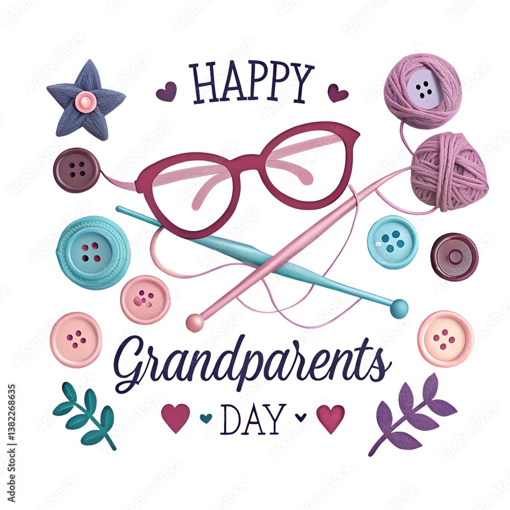 8th May 2025 grandparents day Stock Illustration | Adobe Stock