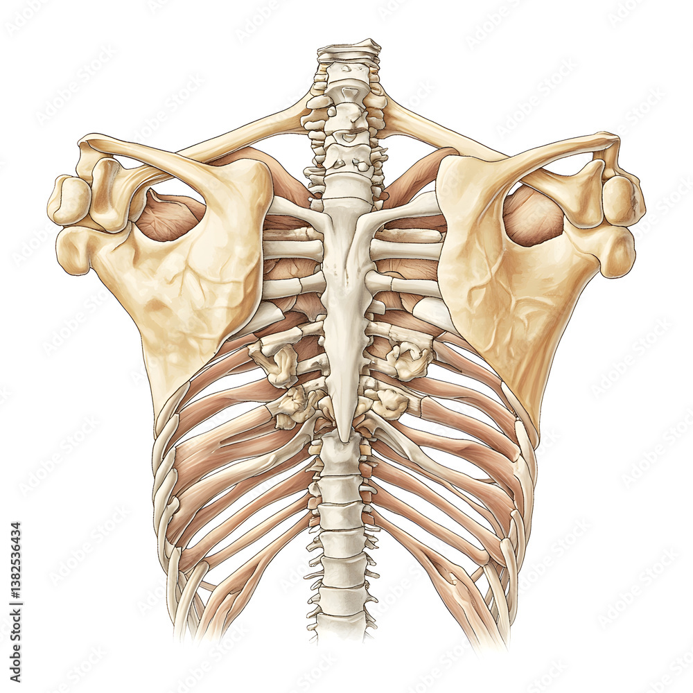 Anatomical Illustration of the Xiphoid Ligament: Vital Thoracic Support ...