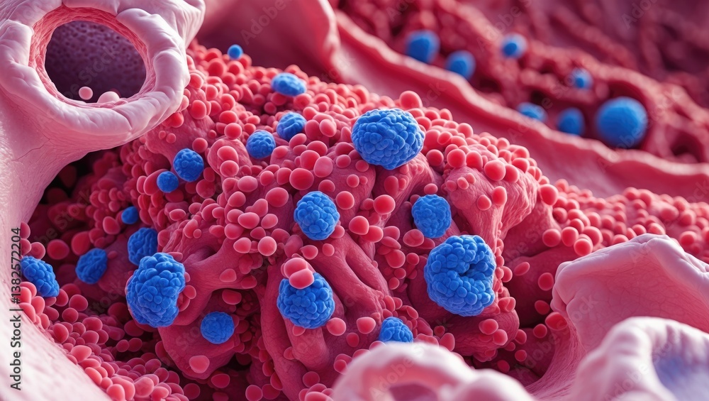 Glomerulus impacted by significant capillary congestion. The glomerular ...