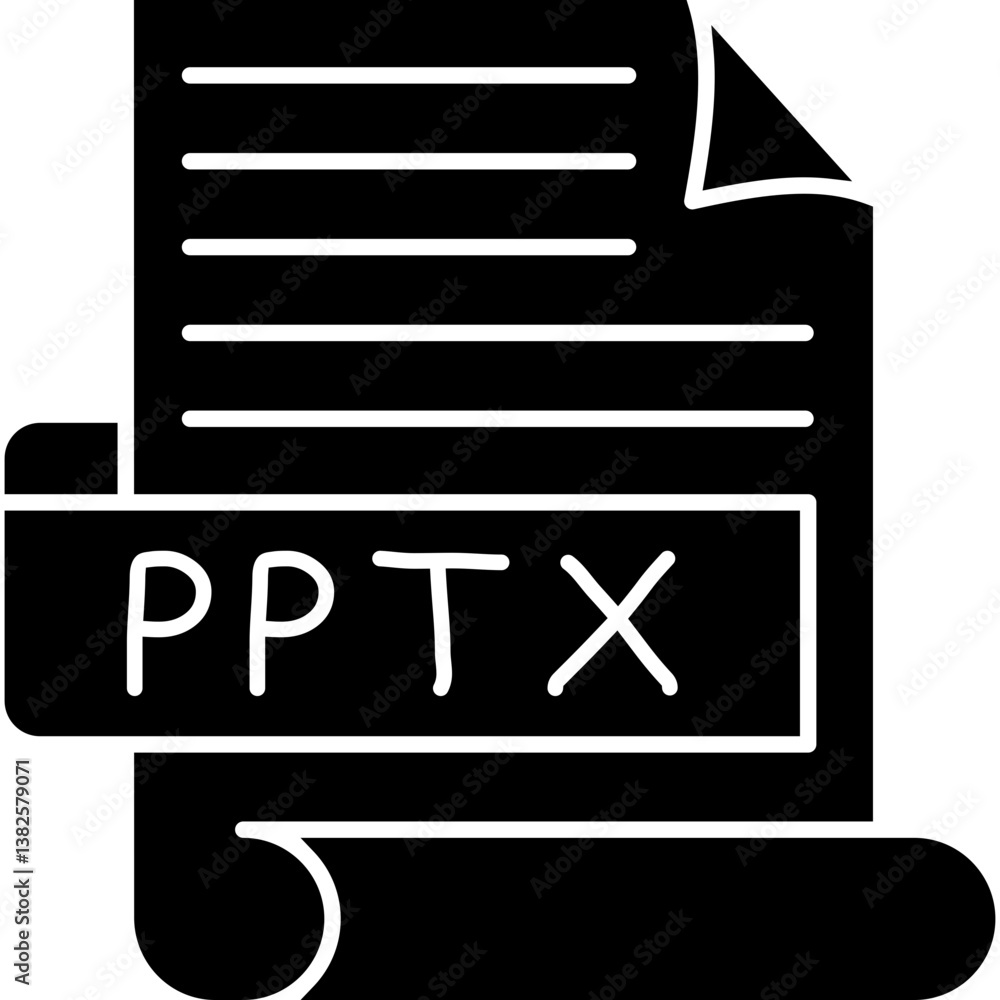 PPTX Icon Stock Vector | Adobe Stock