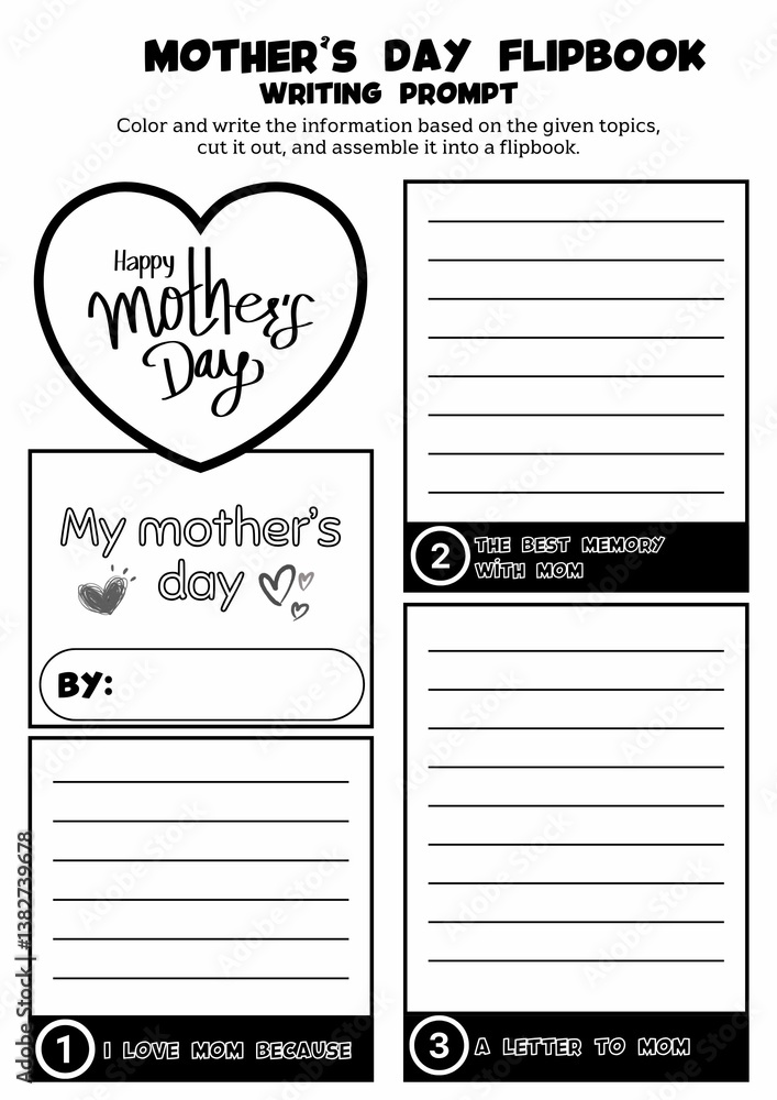 Celebrate Mother’s Day with this fun flipbook! Kids can express love ...