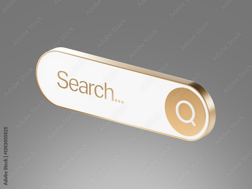 3d search bar template for website. Navigation search for web browser ...