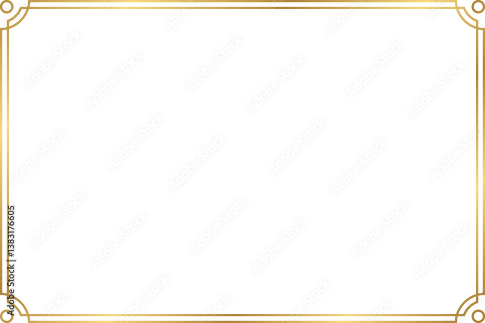 Vintage gold frame border with 3x2 aspect ratio for invitation, card ...