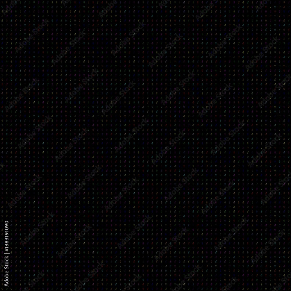 64x64 cells for a total of 4096 mixed male and female symbols with ...