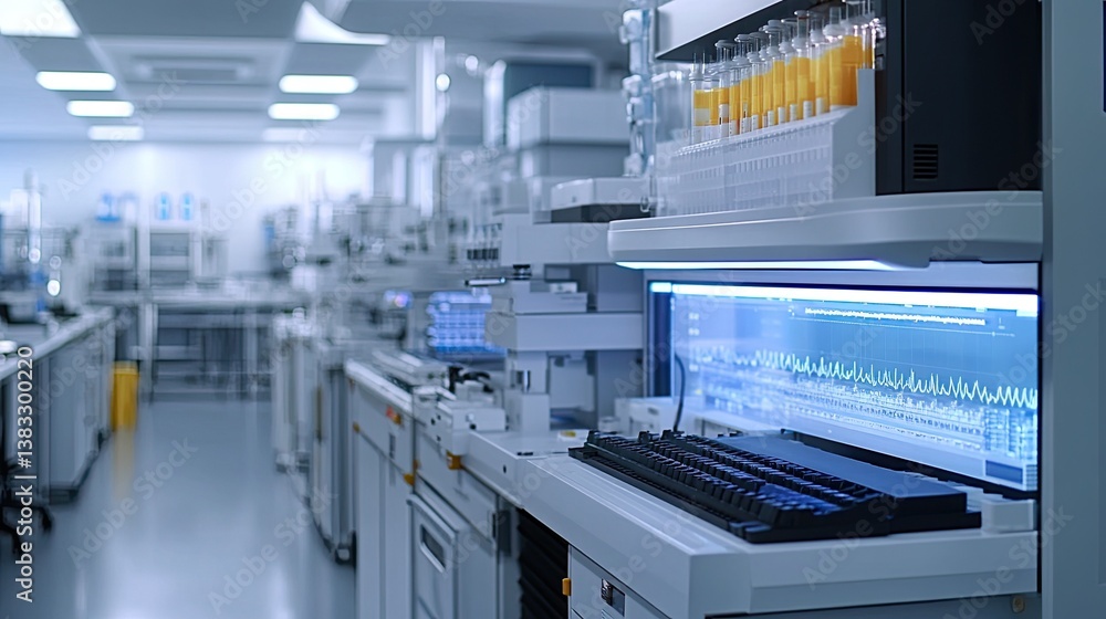 Modern Medical Laboratory with AI-Powered Diagnostic Tools Analyzing ...