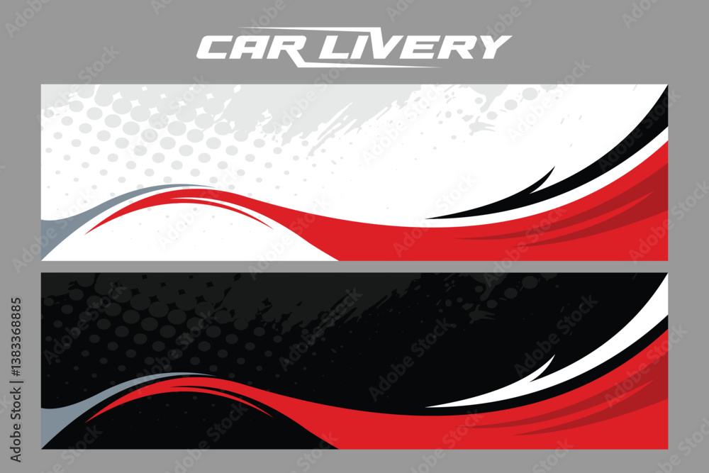 Racing Car branding with racing wrap decal or livery design template ...