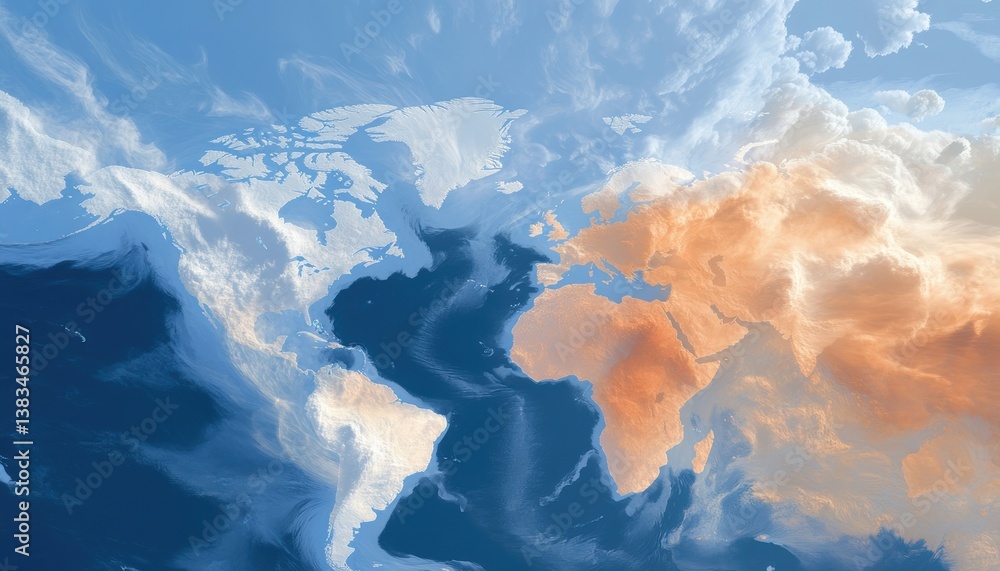 Global warming 3d chart heatmap visualizing climate intensity impact ...