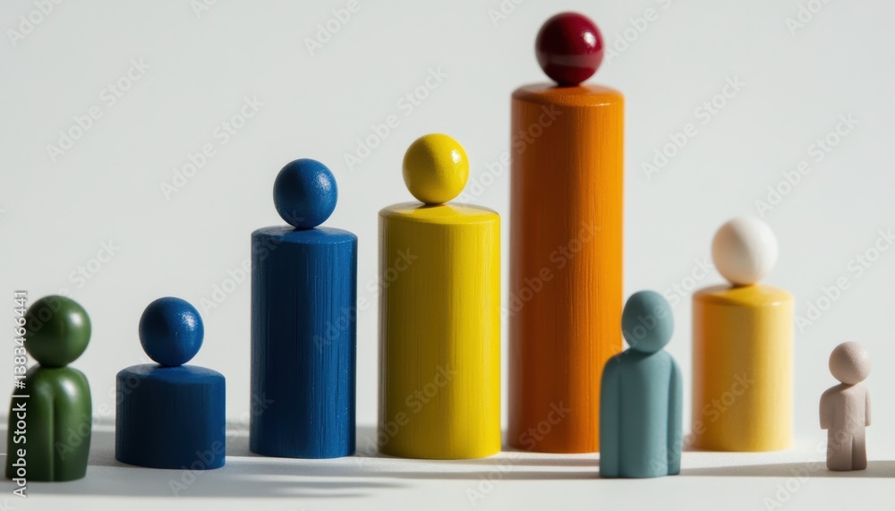 3d chart comparing preschool enrollment rates by color-coded figures in ...