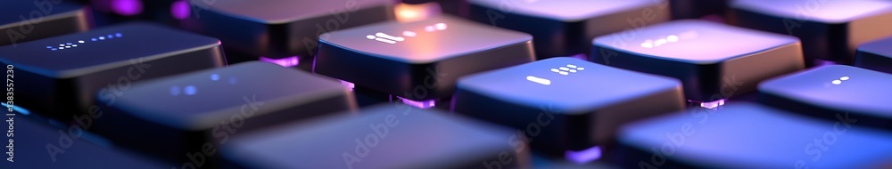 Floating Mechanical Keycaps Form Möbius Strip: Illuminated Code Streams ...