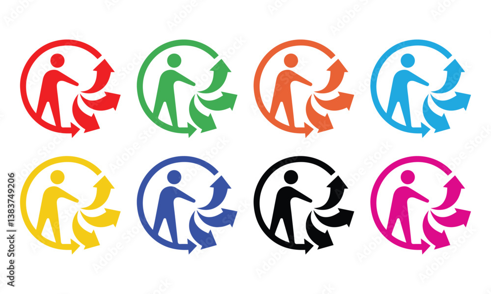 Triman logo recycle icon transparent png. triman vector symbol set ...