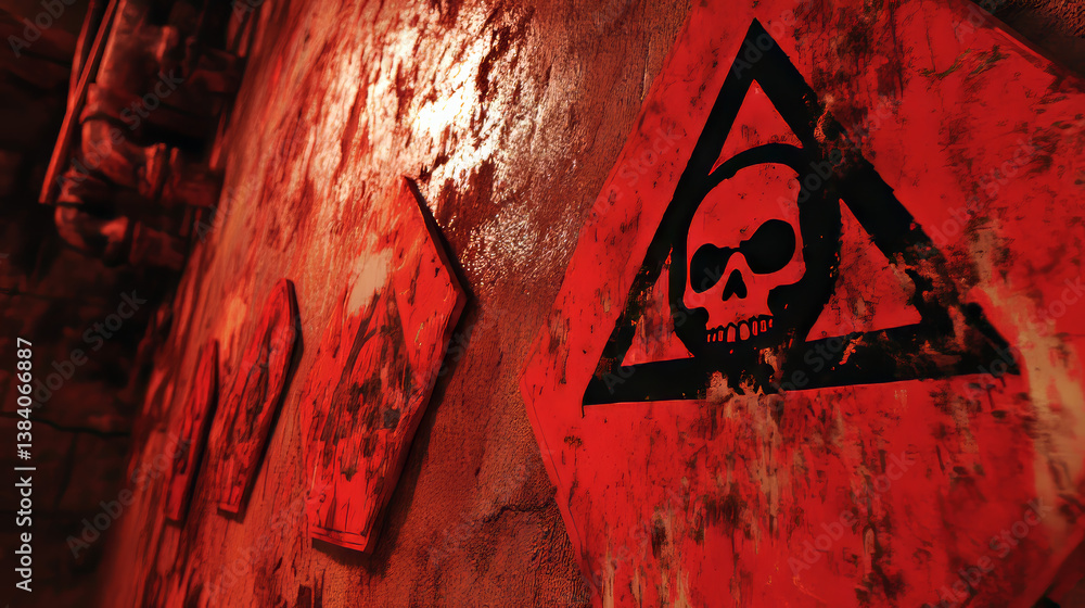 Danger and dangerous zone warning red frames. Vector HUD interface ...