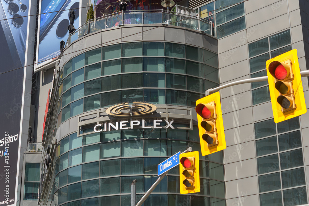exterior building facade and sign of Cineplex Cinemas Yonge-Dundas and ...