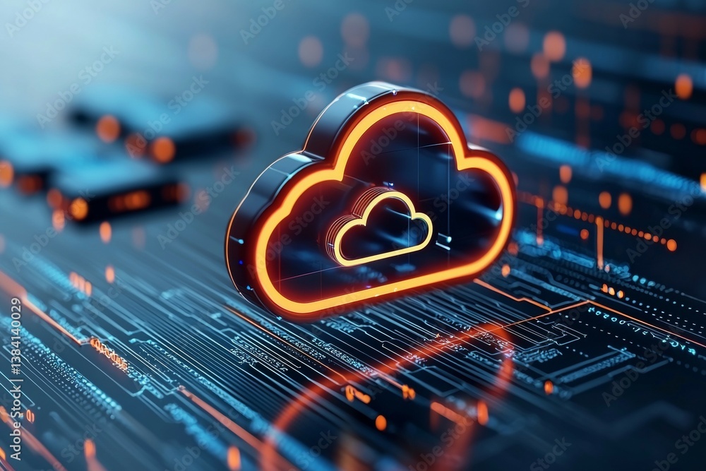 Cloud technology in modern data centers with secure online storage digital transformation and ...