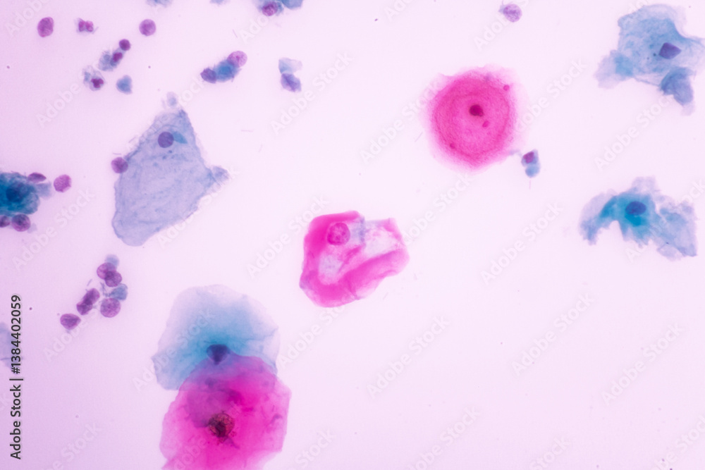 View in microscopic of koilocyte cell criteria of HPV (Human Papilloma ...