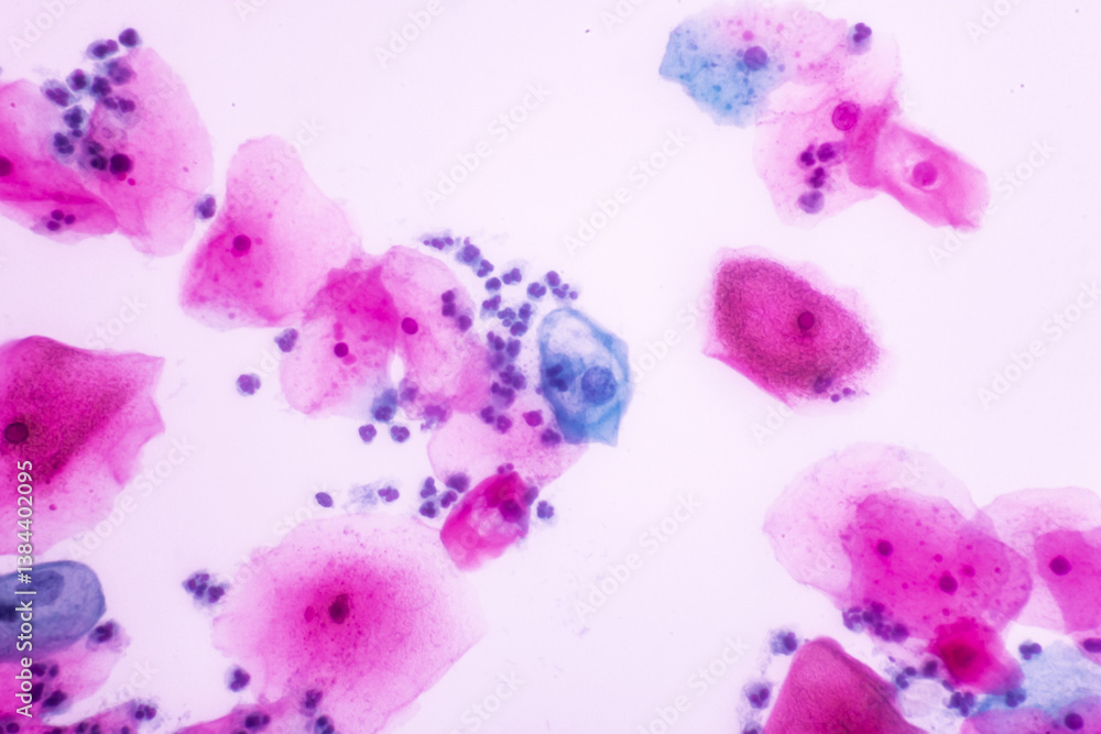 View in microscopic of koilocyte cell criteria of HPV (Human Papilloma ...