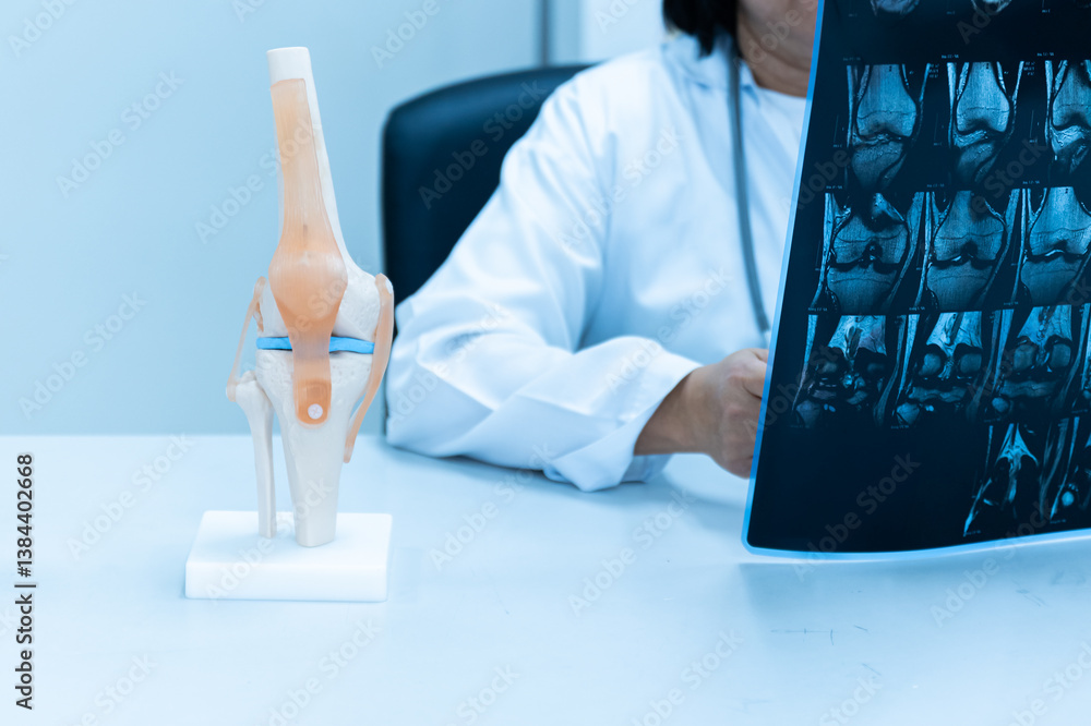 Doctor holding patient bone x-ray film before surgery.Image MRI and CT ...
