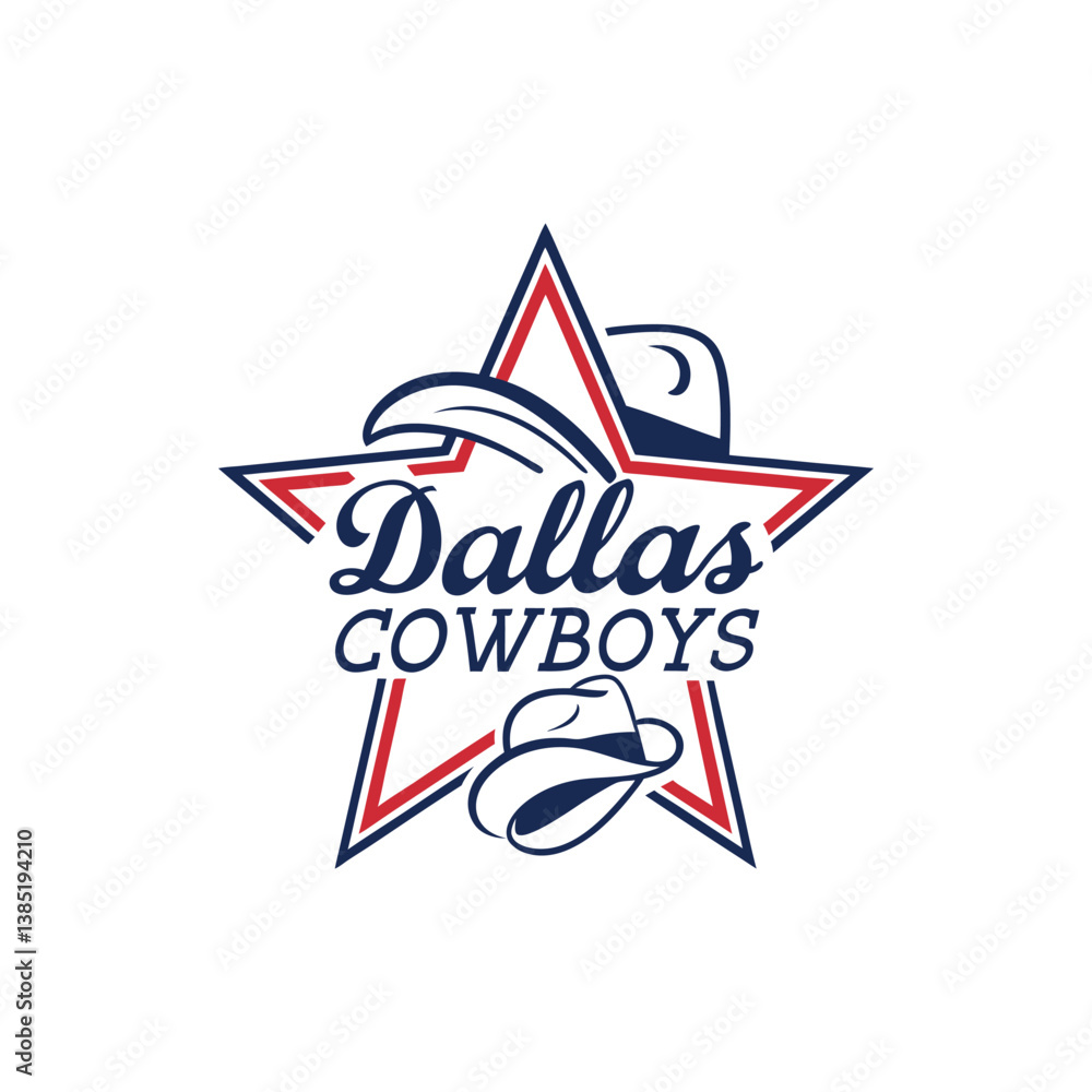 Dallas Cowboys logo vector template Stock Vector | Adobe Stock