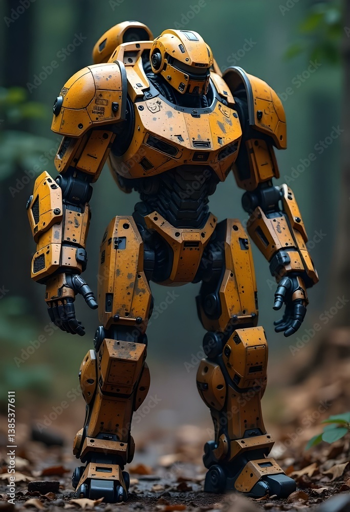 full body mech machine titan mode, with intricate and accentuated ...