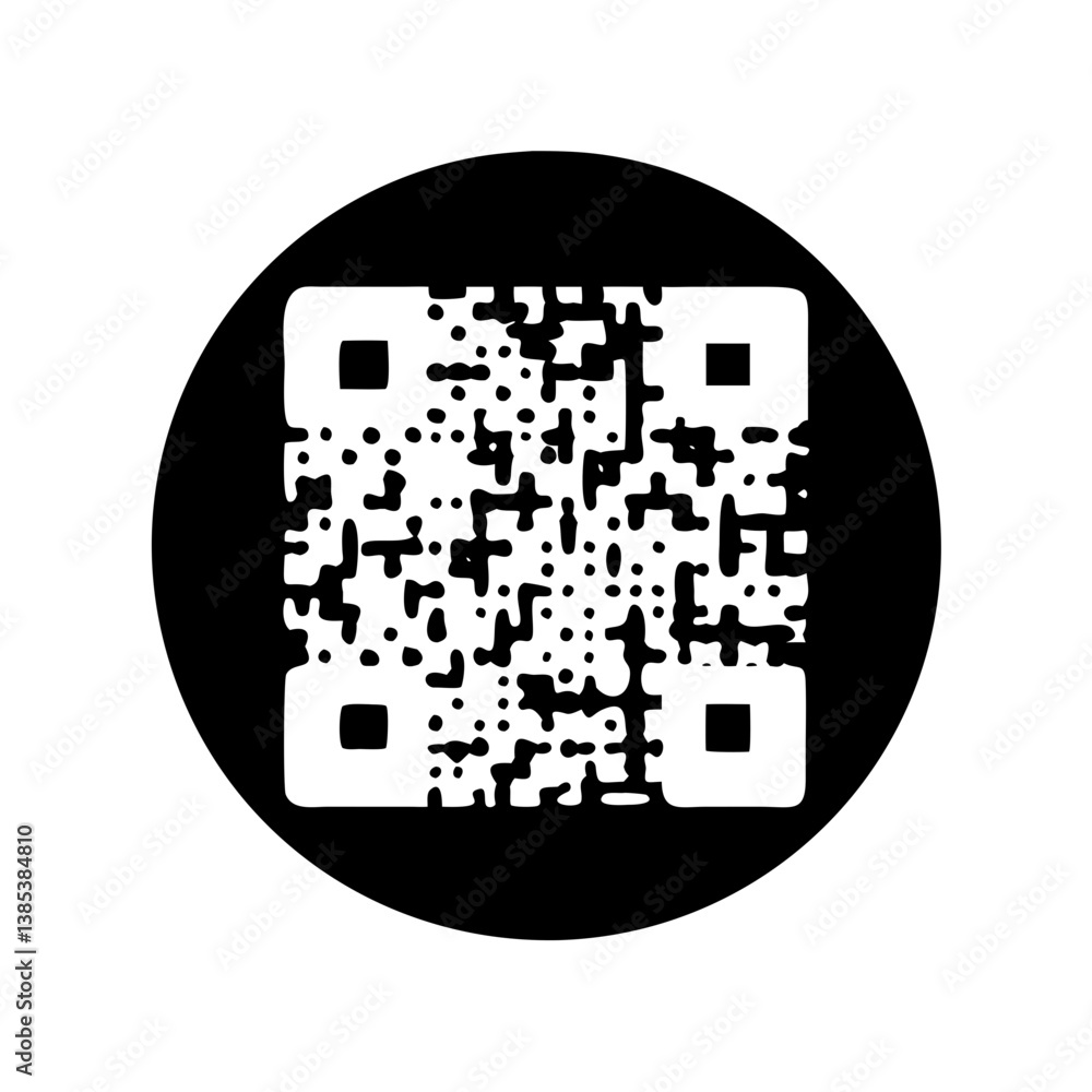 Стоковое векторное изображение «qr code icon, qr code silhouette vector ...