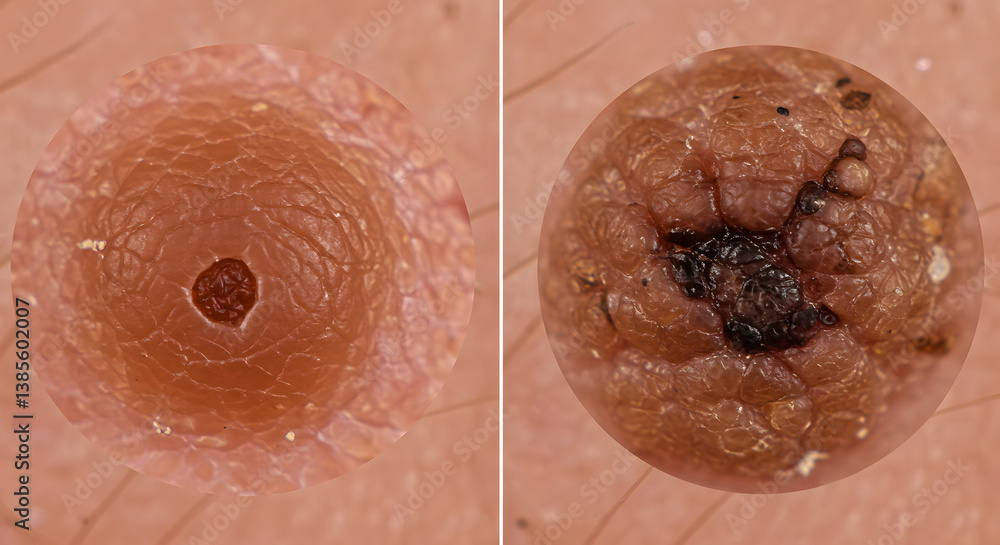 Detailed Macroscopic View of Seborrheic Keratosis Skin Lesion ...
