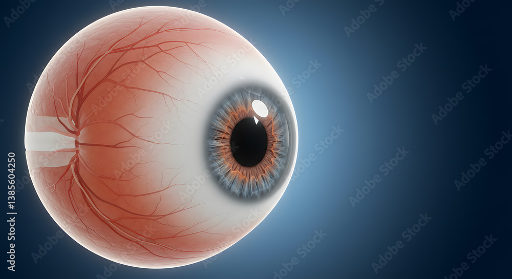 Detailed Anatomy of a Human Eye: 3D Render of the Ocular Structure ...