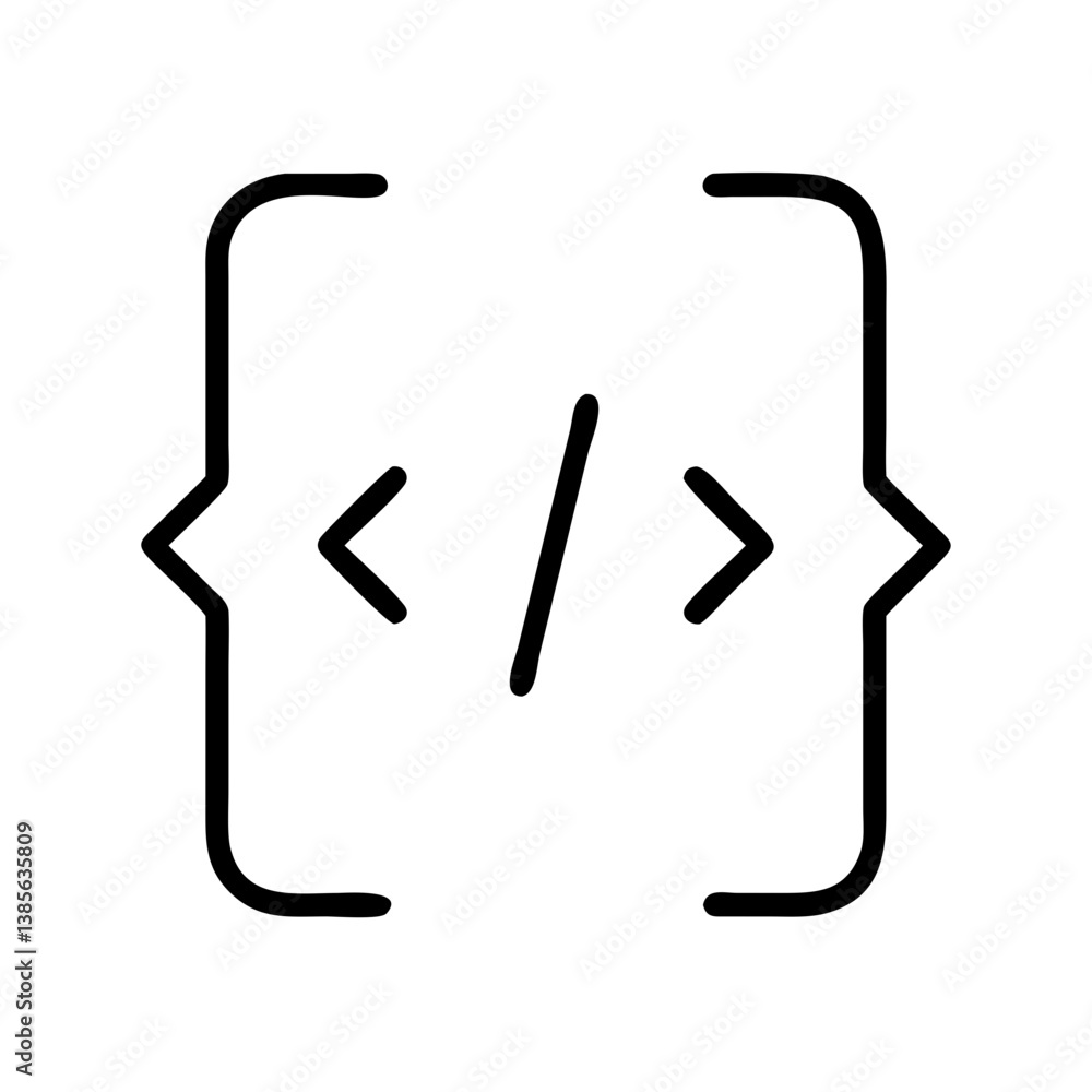 Get free coding icon vector for web development html and programming ...