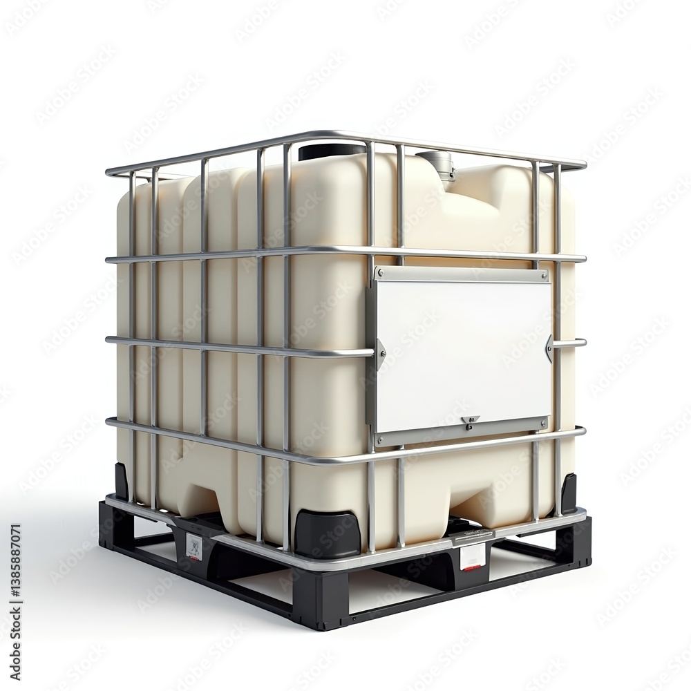cargo container, Large intermediate bulk container, IBC, with metal ...