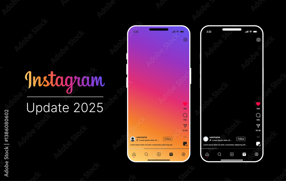 Instagram Reels mockup template with updated 2025 grid size. New ...