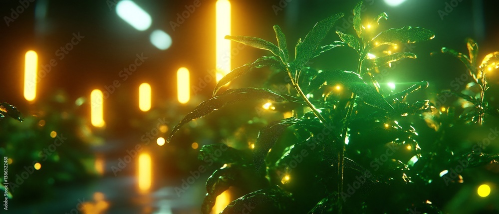 Dynamic futuristic hologram of light dependent reaction photosynthesis ...