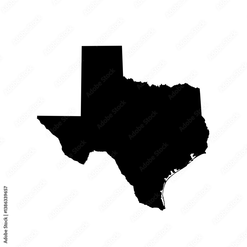 Lone Star State Silhouette: A bold, minimalist representation of the ...