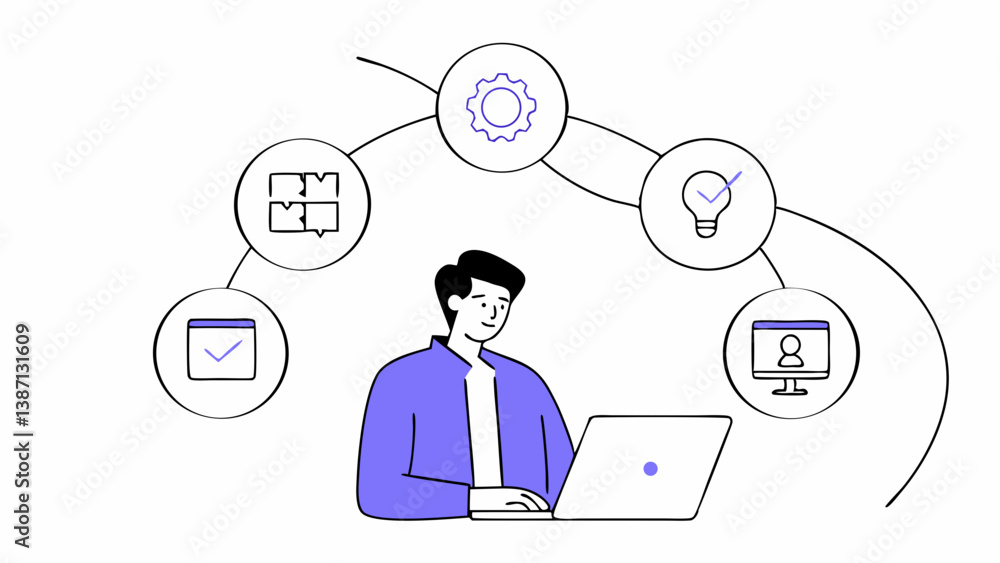 Vector de Stock sop standard operating procedure concept businessman ...