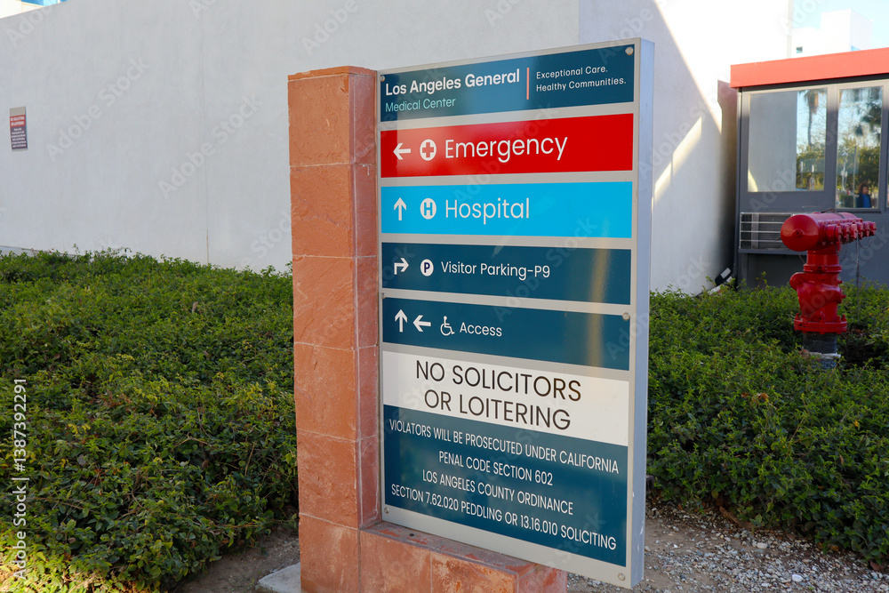 Los Angeles, California – March 8, 2025: Los Angeles General Medical ...