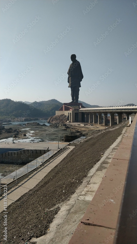 Gujarat, India, 05 June 2023: A shot of the Statue of Unity, which ...