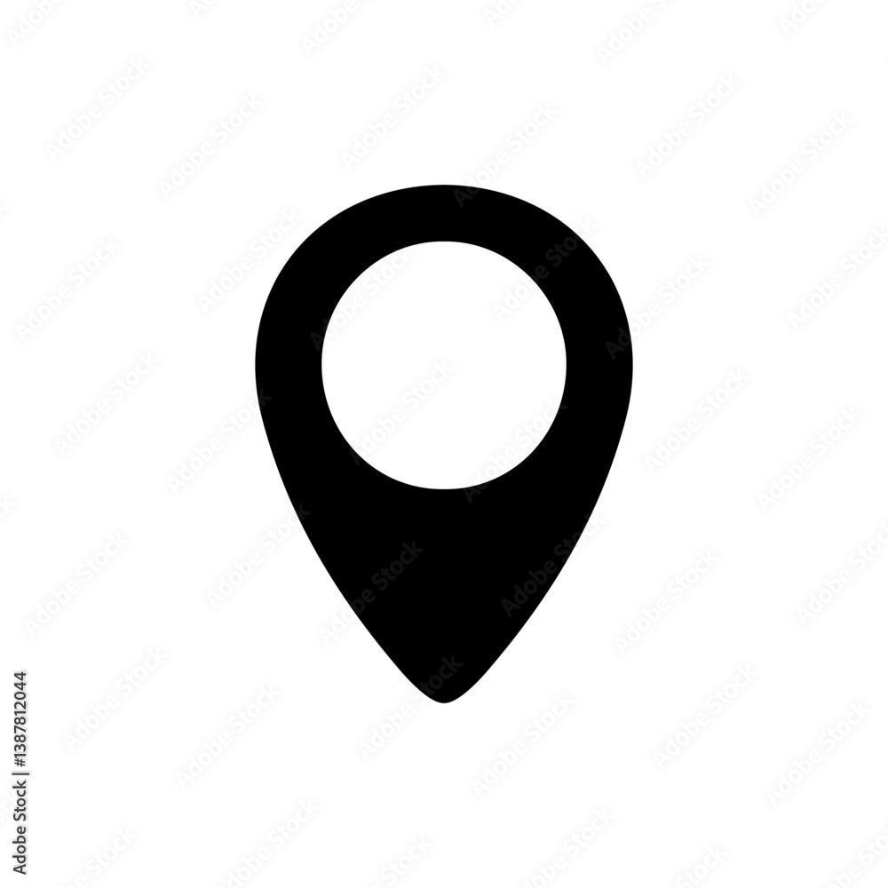 Geolocation map pin location icon with transparent background Stock ...