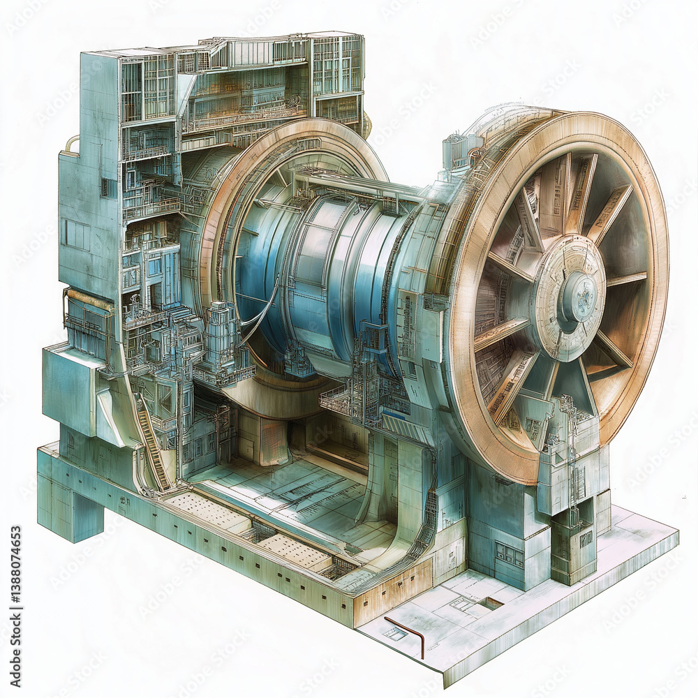 Hydropower innovation renewable storage. Energy grid. Water ...