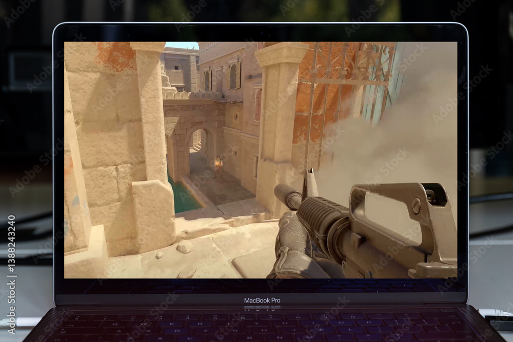 Counter-Strike 2 CS GO 2 first-person shooter game on screen showing ...