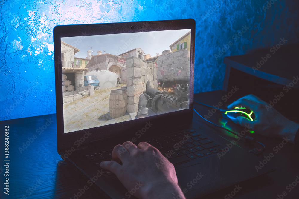 Counter-Strike 2 CS GO 2 first-person shooter game on screen showing ...