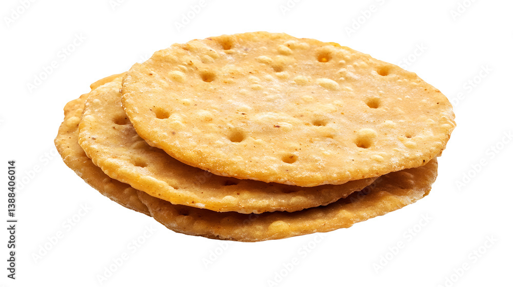 traditional indian gujarati food deep fried bread puri or Poori also ...