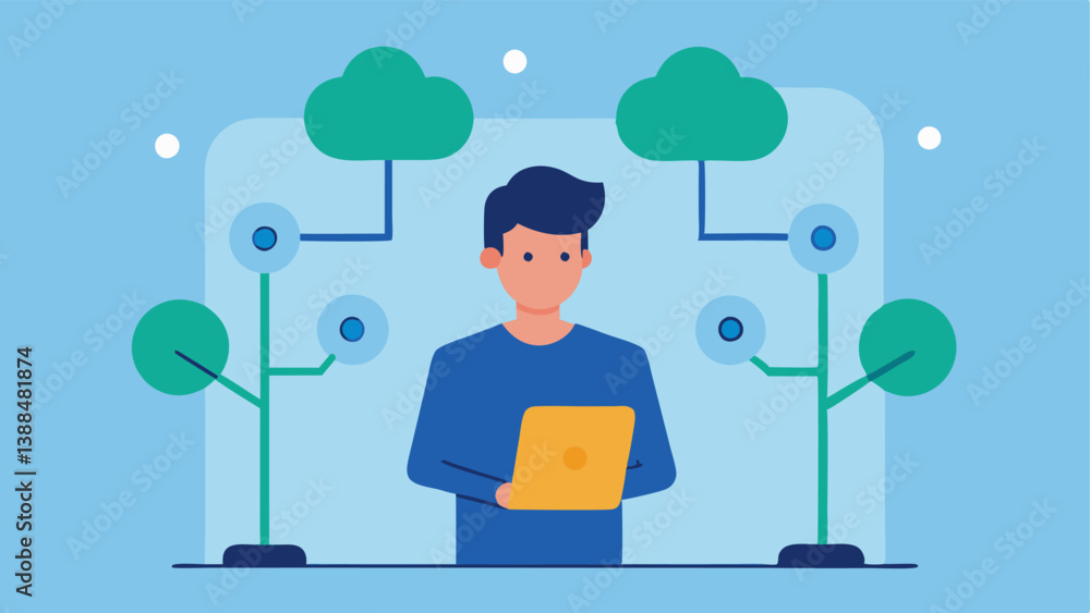 Decision Tree Analysis An engineer using a tablet to create a decision ...