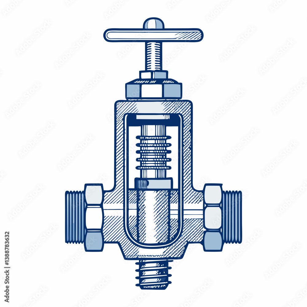 Create a bold, vector illustration of a positive crankcase ventilation ...