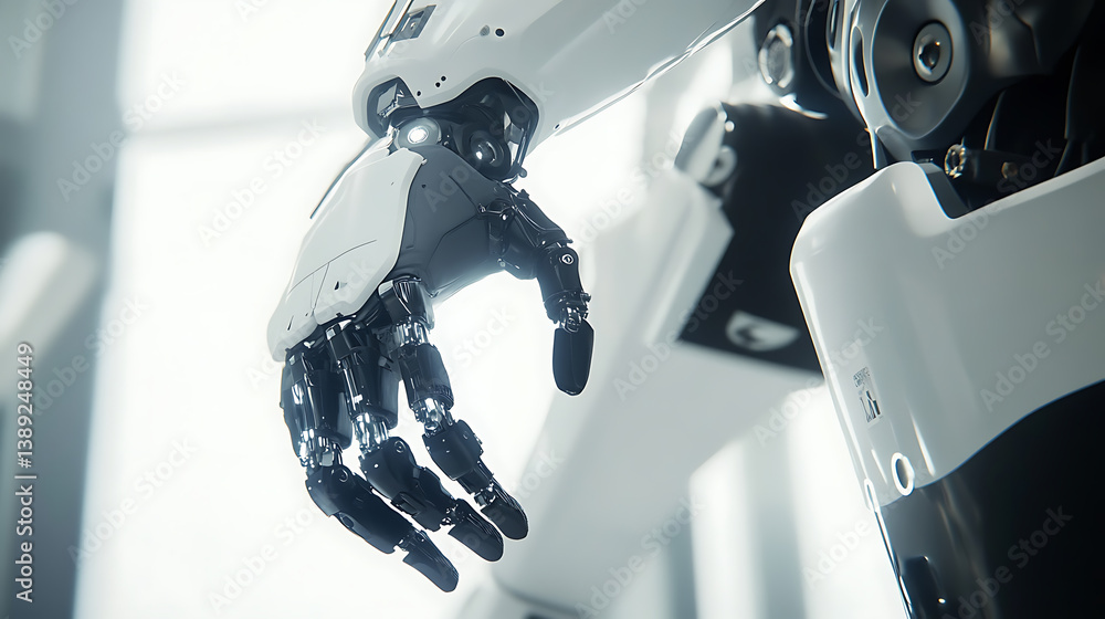 A robotic arm constructing an AI powered self learning prosthetic limb ...