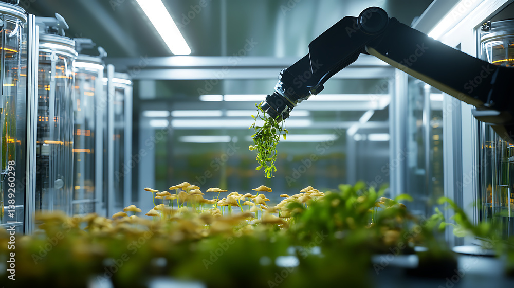 A robotic arm harvesting rare medicinal fungi in a fully automated ...