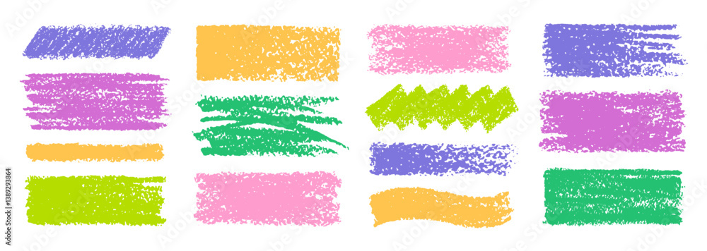 line and stroke brush vector. Kid underline by color pencil, marker ...