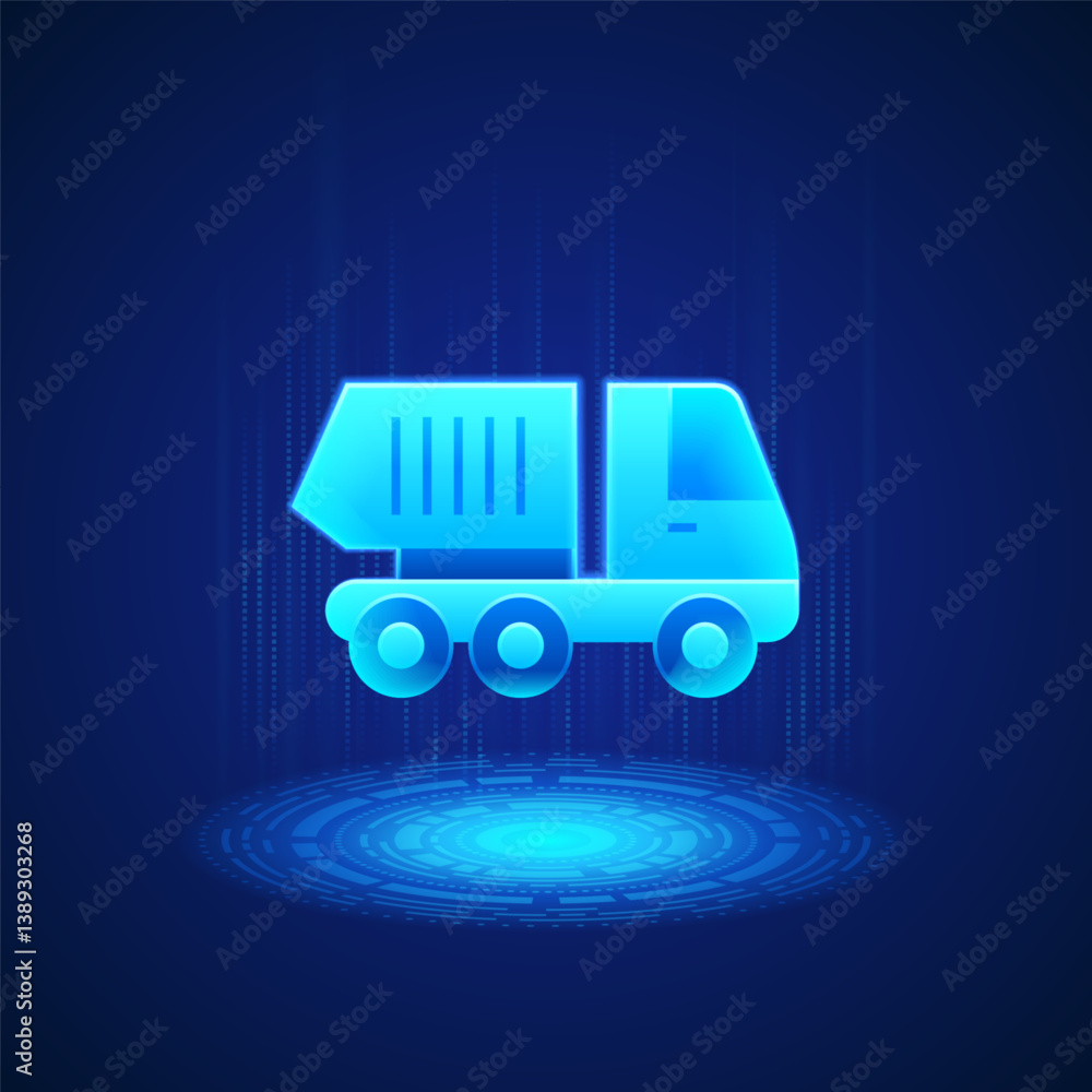 Heavy-Duty Dump Truck Icon symbolizing strength, efficiency, and ...