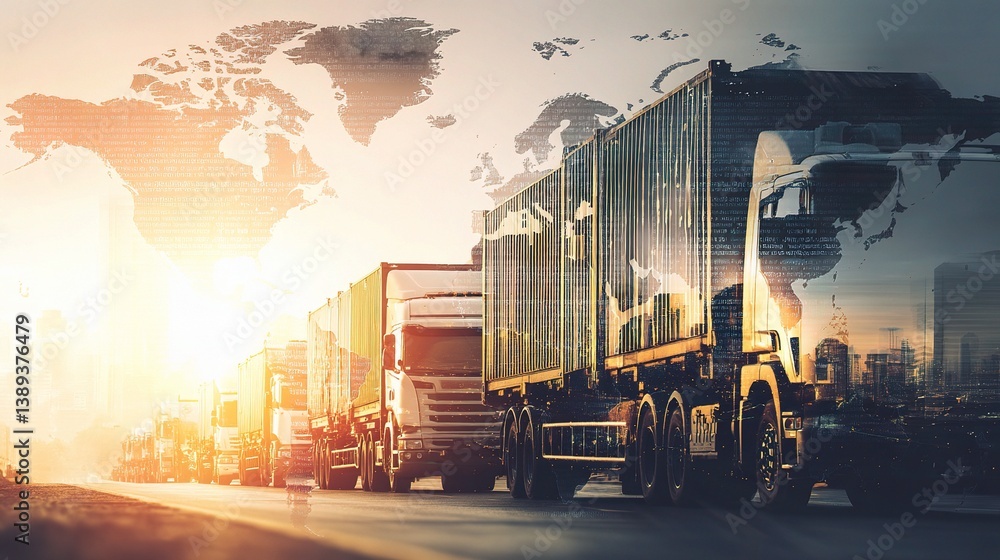 Digital Map of International Logistics Routes and Transportation ...