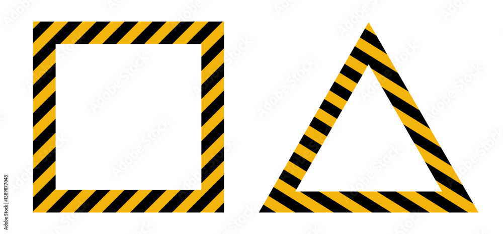 Vector warning tape with yellow and black frame, available in ...