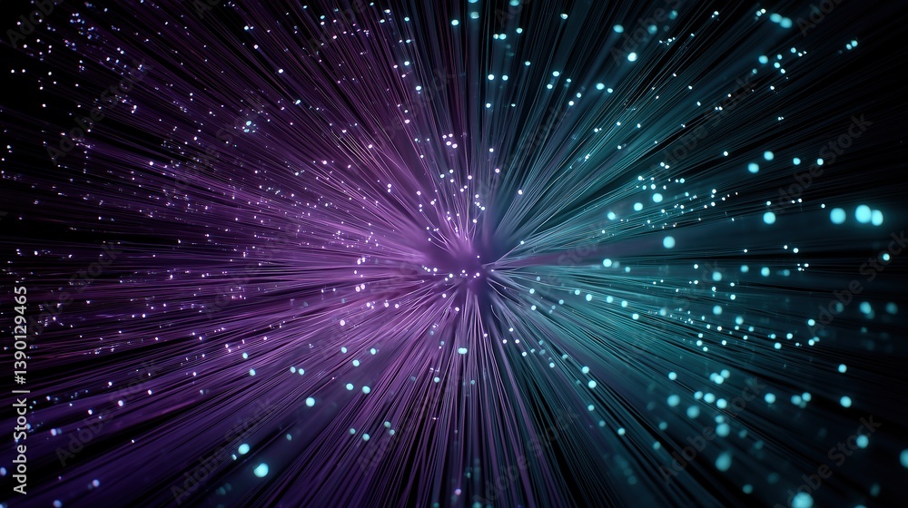 Quantum Encryption Communication Network - Cyber Security Abstract Art ...