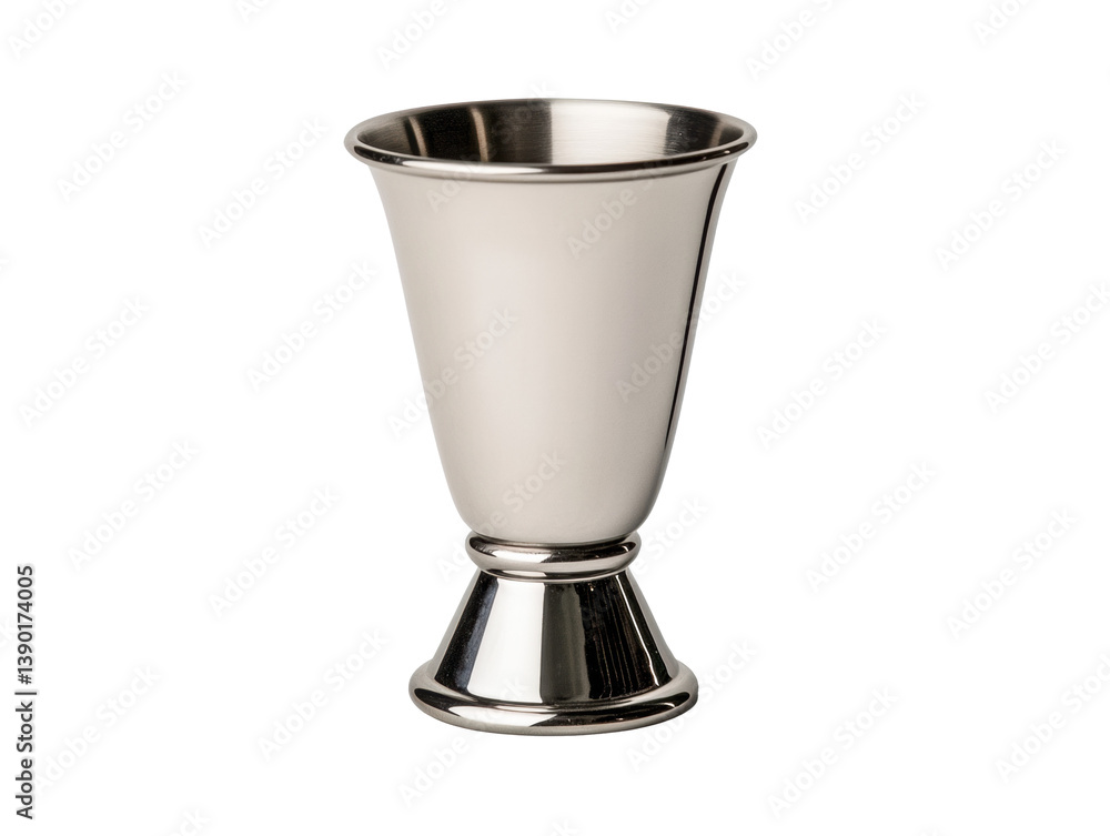 Stylish stainless steel jigger for precise drink measuring on a ...