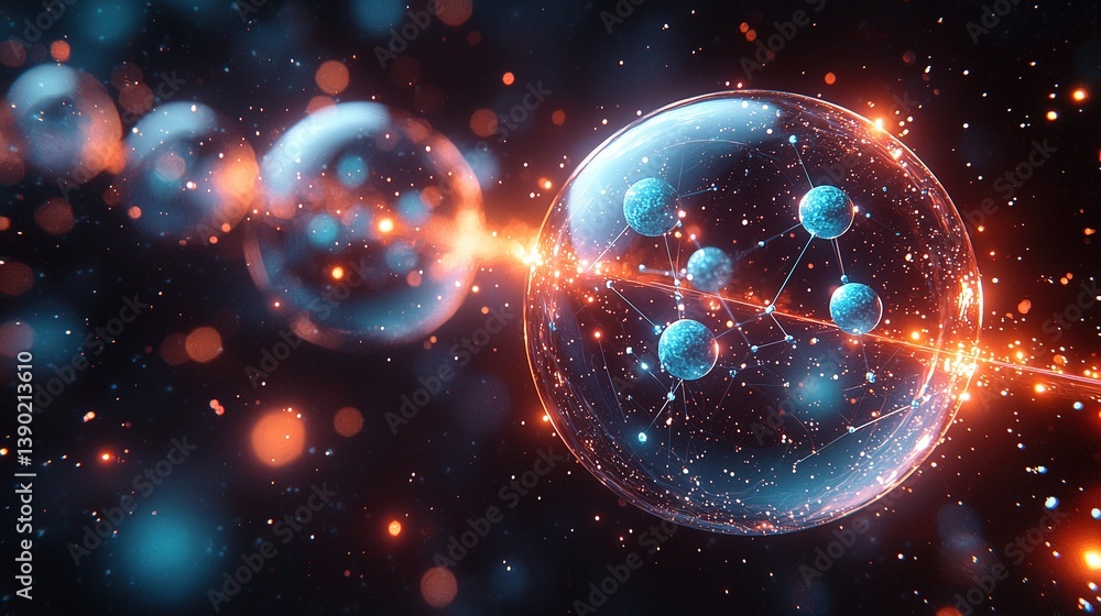 Quantum Superposition Visualization - Holographic Qubits in Sci-Fi Style for Quantum Computing ...