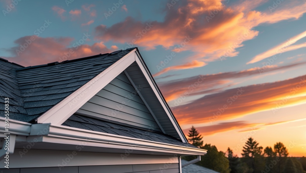 White frame gutter guard system featuring gray horizontal and vertical ...